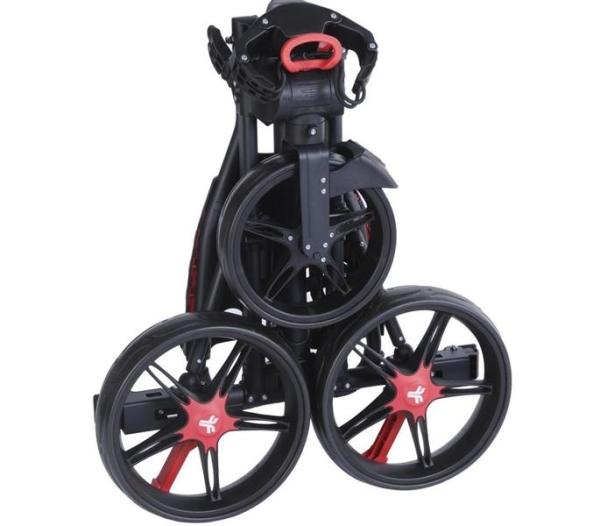 Fast Fold Flat Fold Golf Trolley - 3 Rad - Klappbar (Schwarz), 213,09